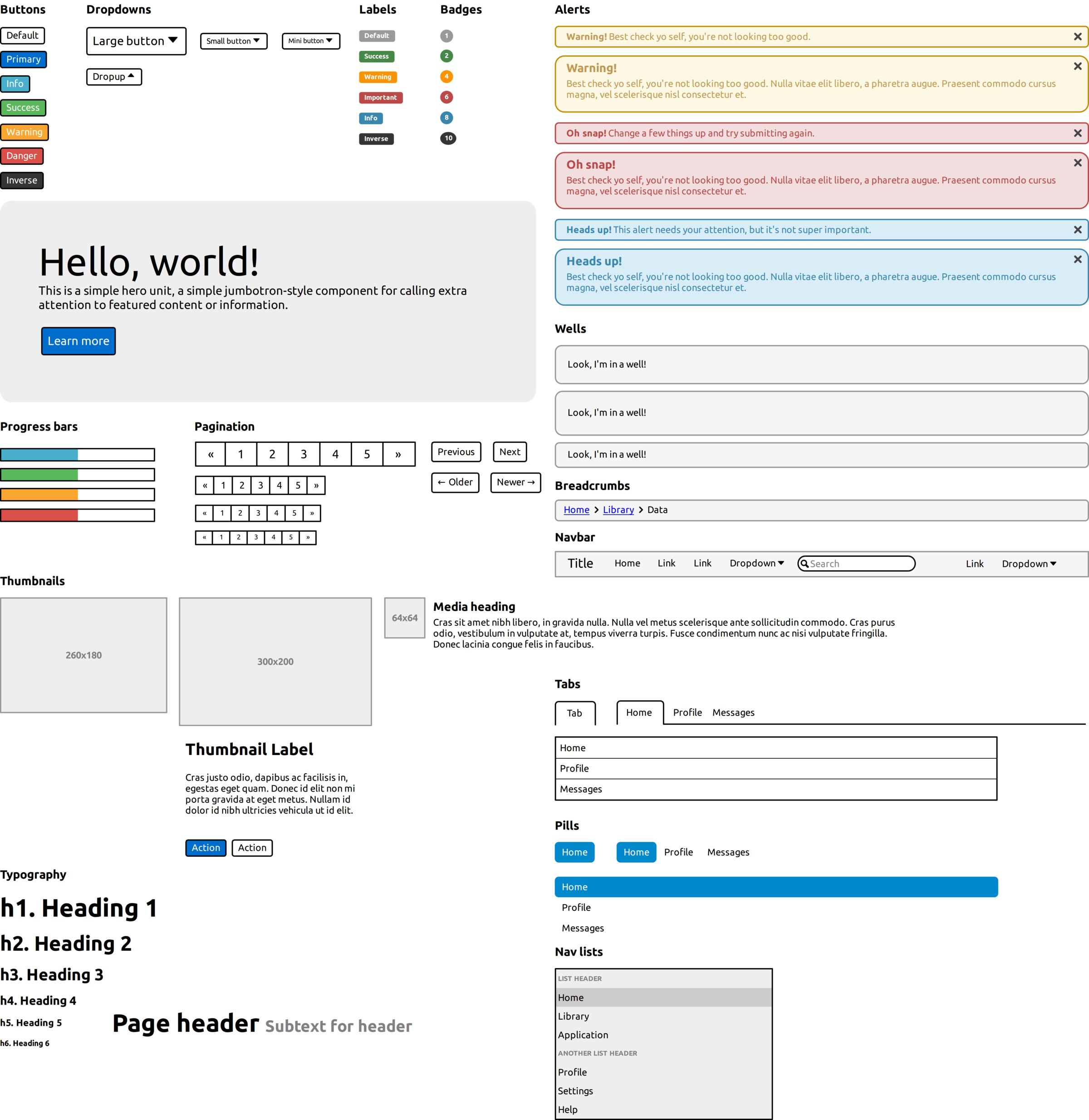 Bootstrap 2 - WireframeSketcher