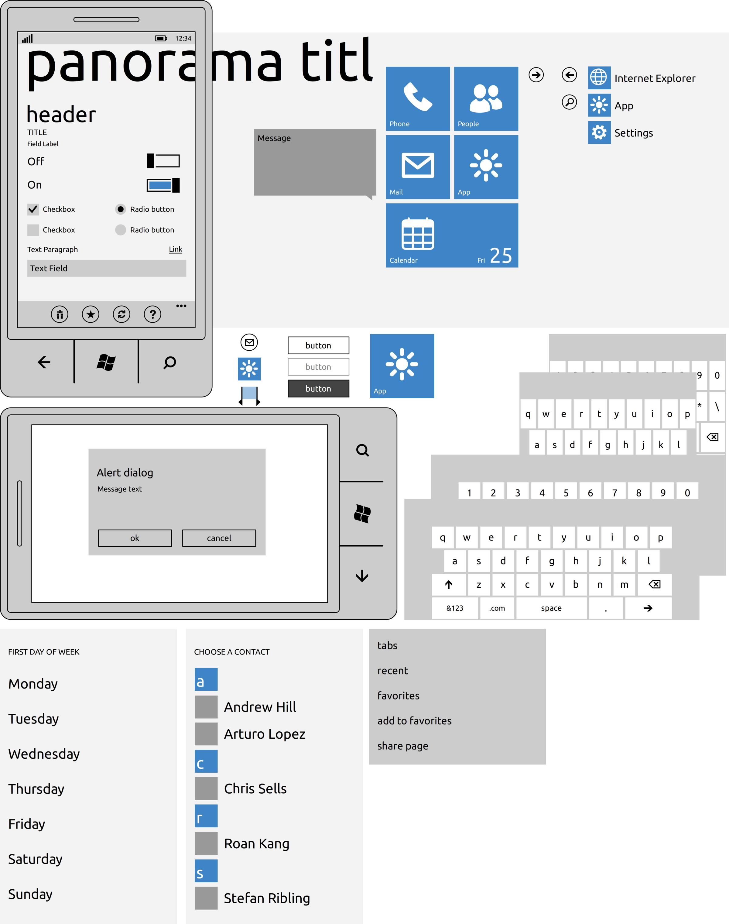 Windows Phone Stencil - WireframeSketcher