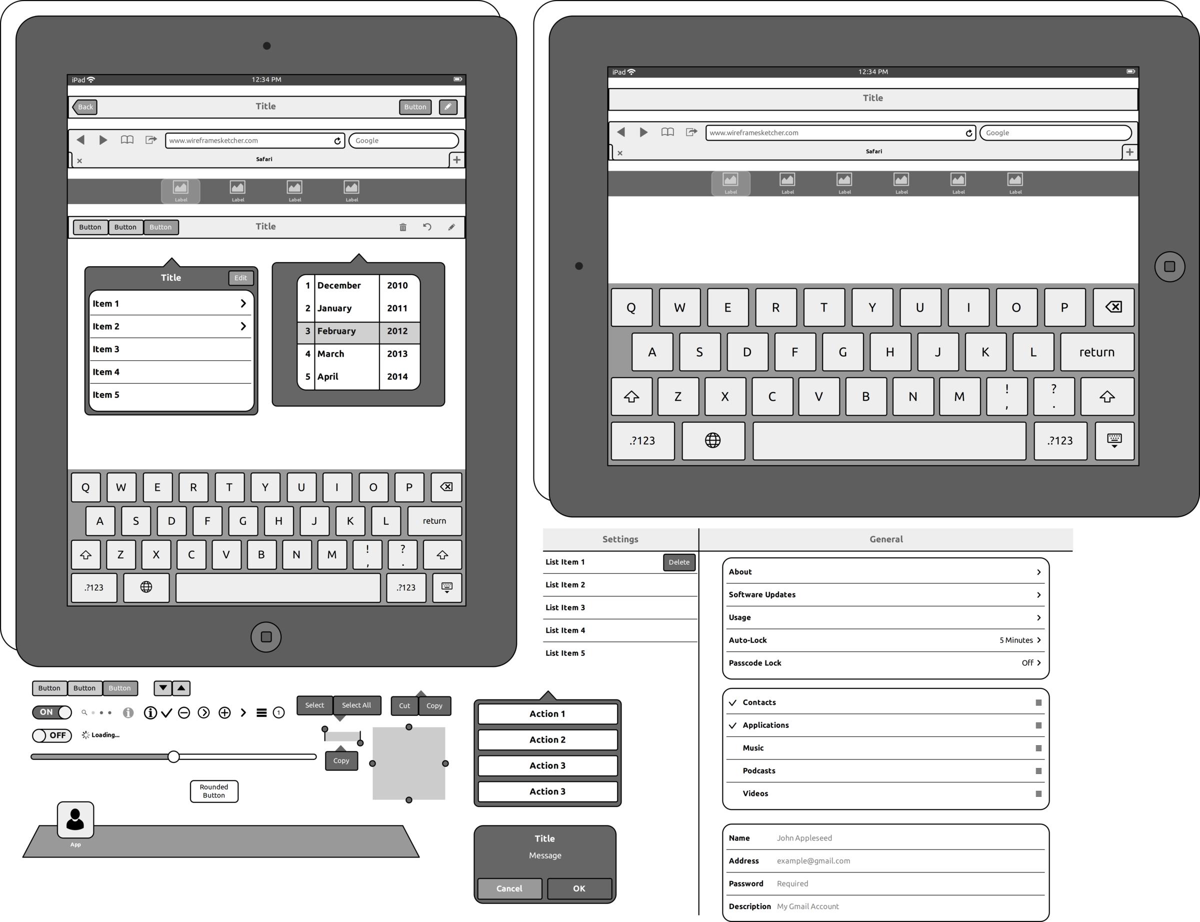 iPad Stencil - WireframeSketcher