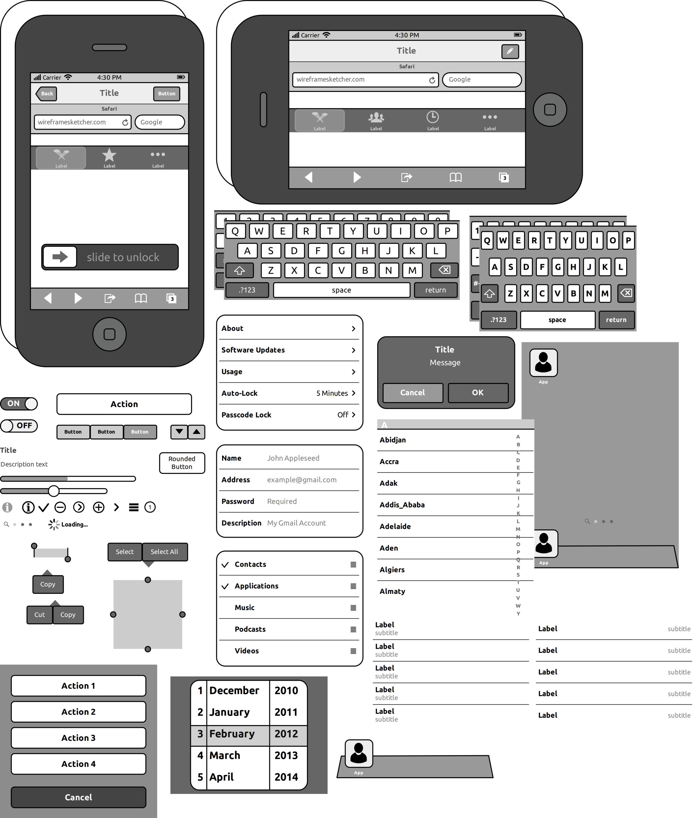 iPhone Stencil - WireframeSketcher
